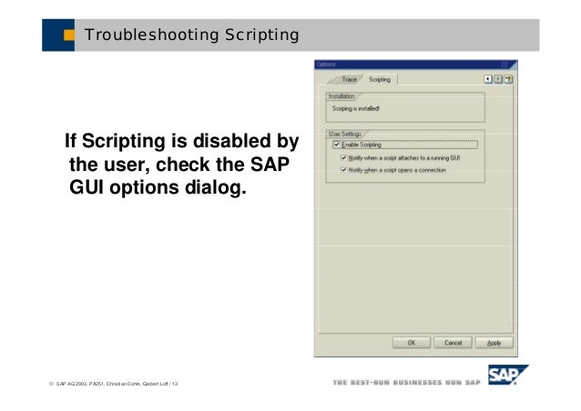 Sap gui scripting api with guixt Sap gui scripting api with guixt