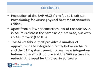 High Availability of SAP ASCS in Microsoft Azure | PPT