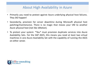 High Availability of SAP ASCS in Microsoft Azure | PPT | Free Download