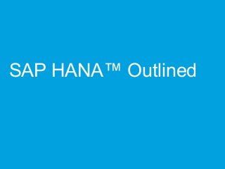 In-Memory Computing with SAP HANA™ | PPT