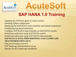 SAP HANA 1.0 TRAINING | PPT