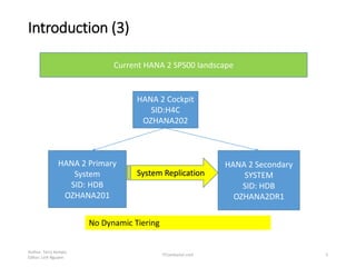 SAP HANA 2 SPS02 Upgrade and Dynamic Tiering Implementation | PPT
