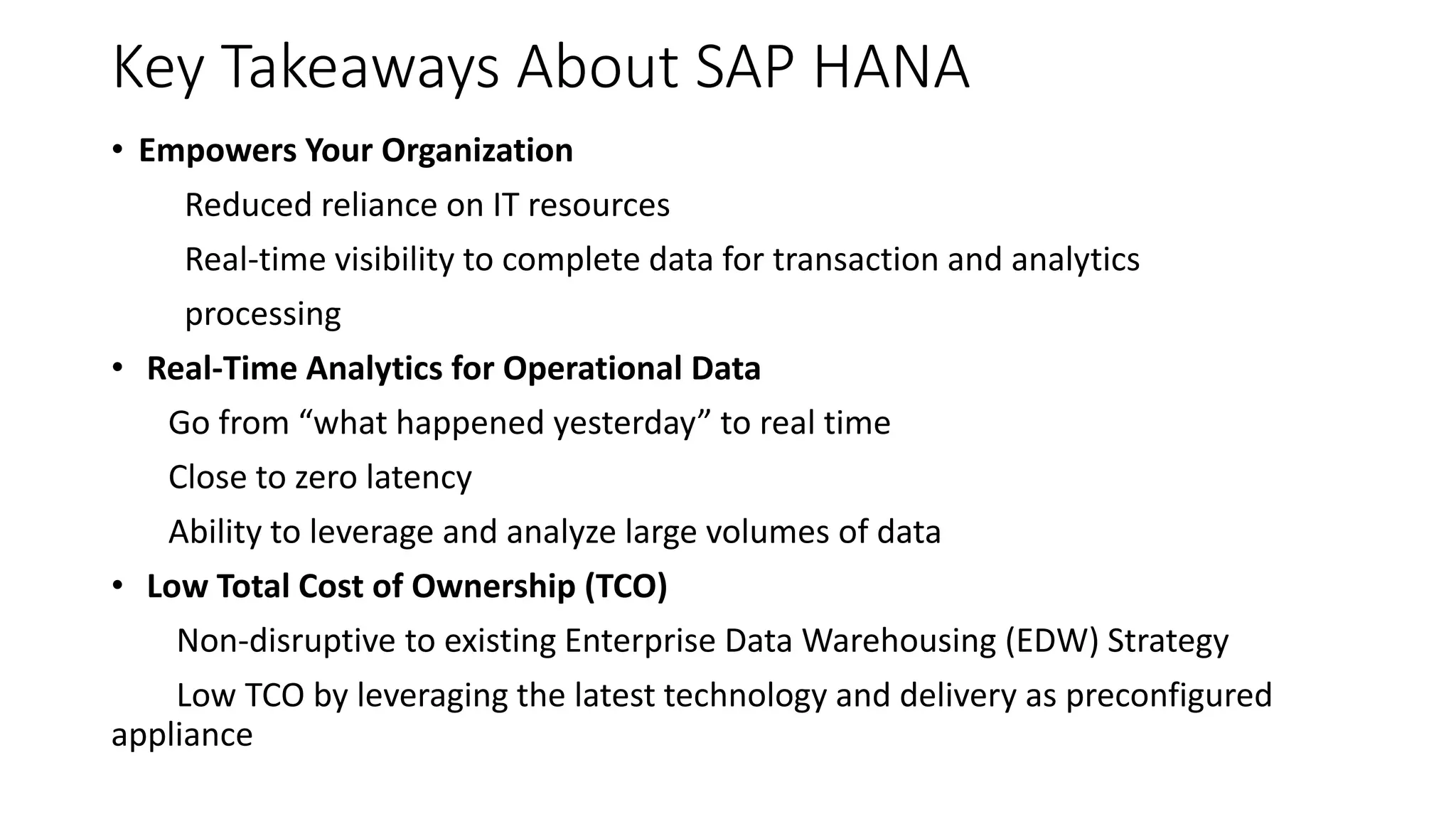 SAP HANA_class1.pptx | Databases | Computer Software and Applications