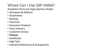 SAP HANA_class1.pptx | Databases | Computer Software and Applications
