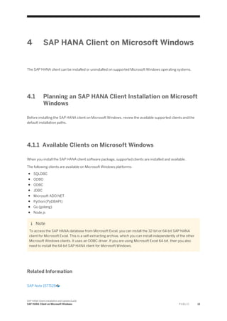 Sap hana client_installation_update_guide_en | PDF