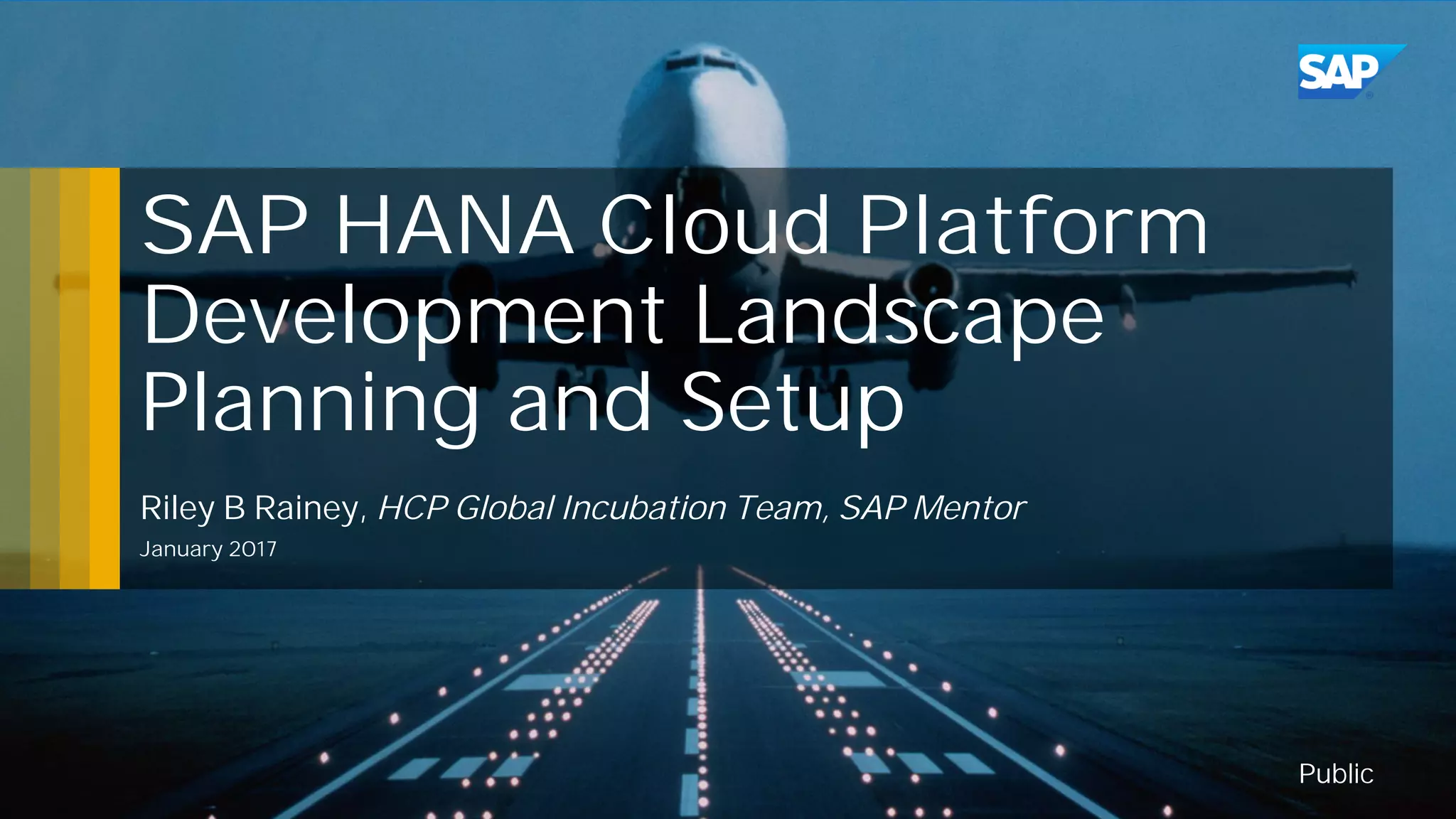 SAP Hana Cloud Platform - Development Landscape Planning | PDF