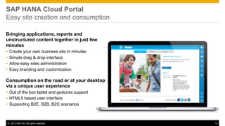SAP HANA Cloud Portal - Overview Presentation | PDF