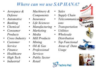 Sap hana demo technopad | PPT