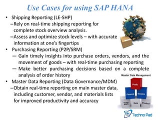 Sap hana demo technopad | PPT