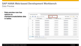 SAP HANA SPS10- SAP HANA Development Tools | PPT