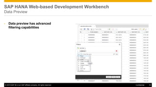 SAP HANA SPS10- SAP HANA Development Tools | PPT