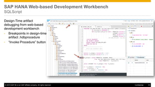 SAP HANA SPS10- SAP HANA Development Tools | PPT