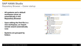 SAP HANA SPS10- SAP HANA Development Tools | PPT