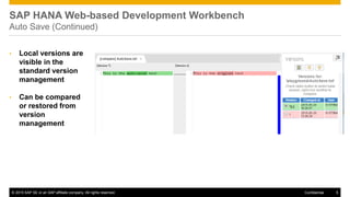 SAP HANA SPS10- SAP HANA Development Tools | PPT