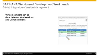 SAP HANA SPS10- SAP HANA Development Tools | PPT