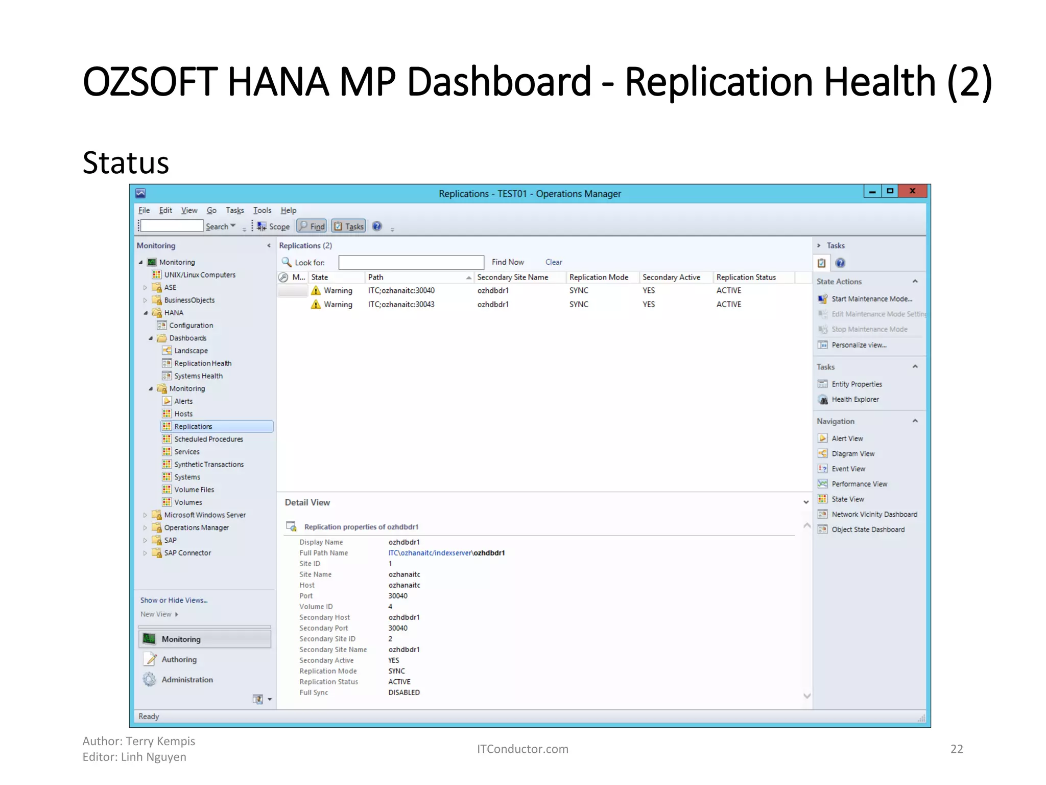 SAP HANA System Replication - Setup, Operations and HANA Monitoring | PDF