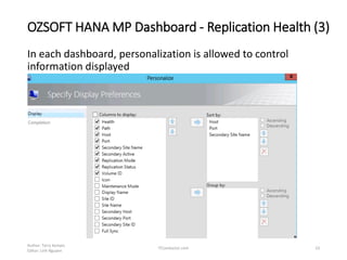 SAP HANA System Replication - Setup, Operations and HANA Monitoring | PDF