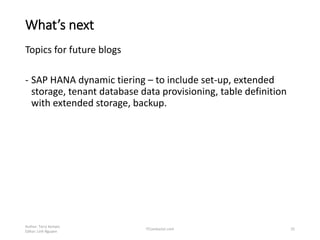 SAP HANA System Replication - Setup, Operations and HANA Monitoring | PDF