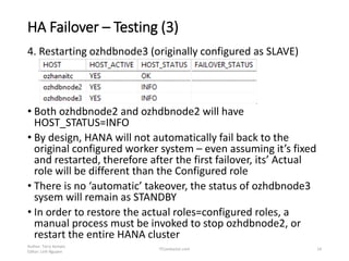 SAP HANA Distributed System Scaleout and HA | PDF