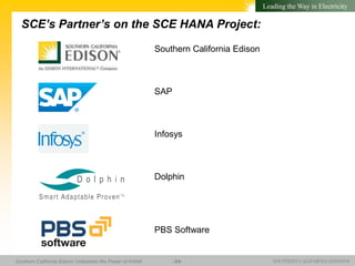 Sap hana experiences at southern california edison — bw hana and ...