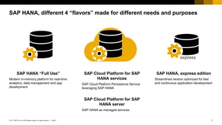 SAP HANA, from development to deployment, cloud, on-premise or hybrid ...