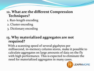 SAP HANA Interview questions | PPT