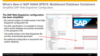 SAP HANA SPS10- Multitenant Database Containers | PPT
