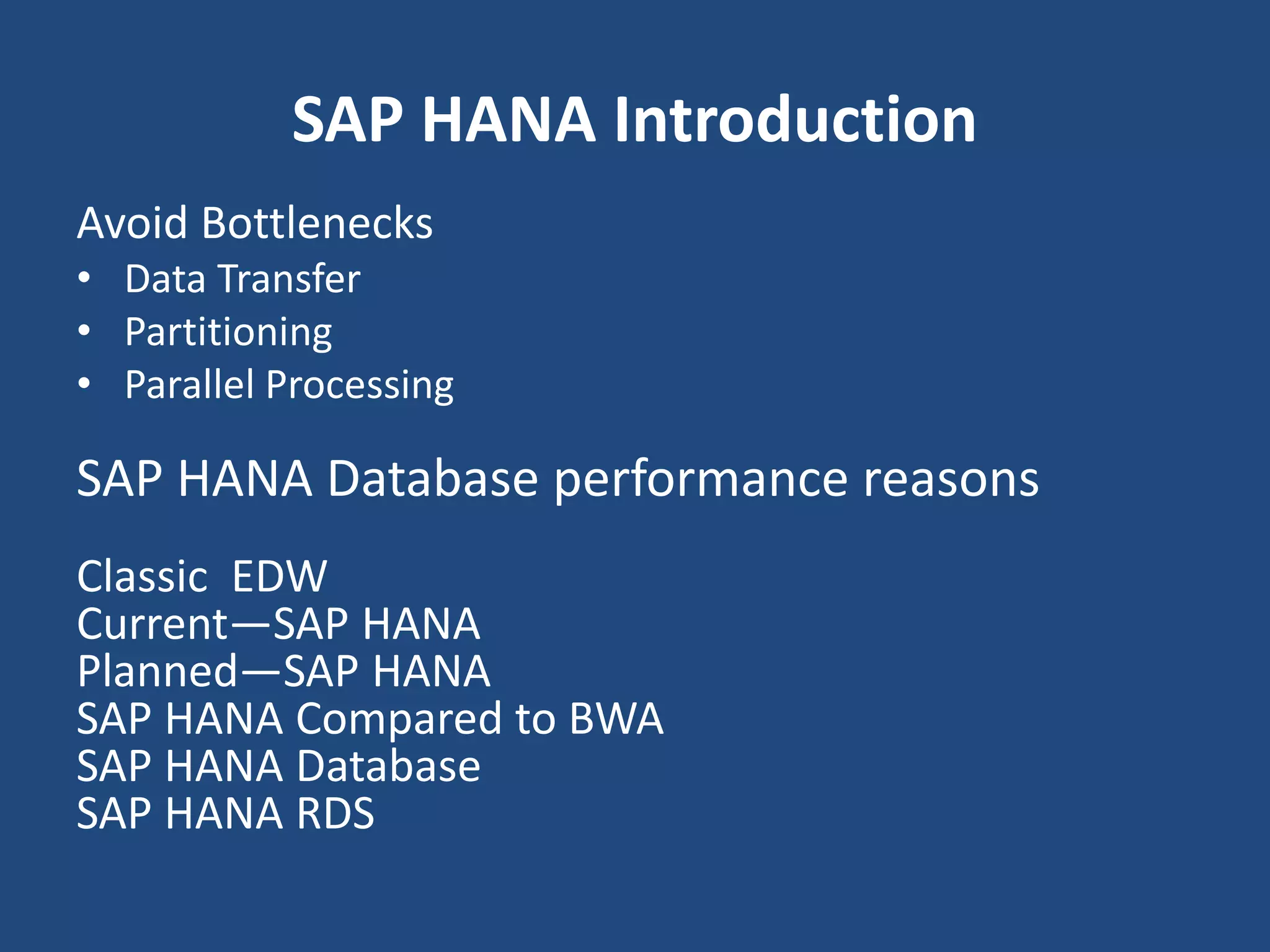Sap hana modelling online training | PPTX