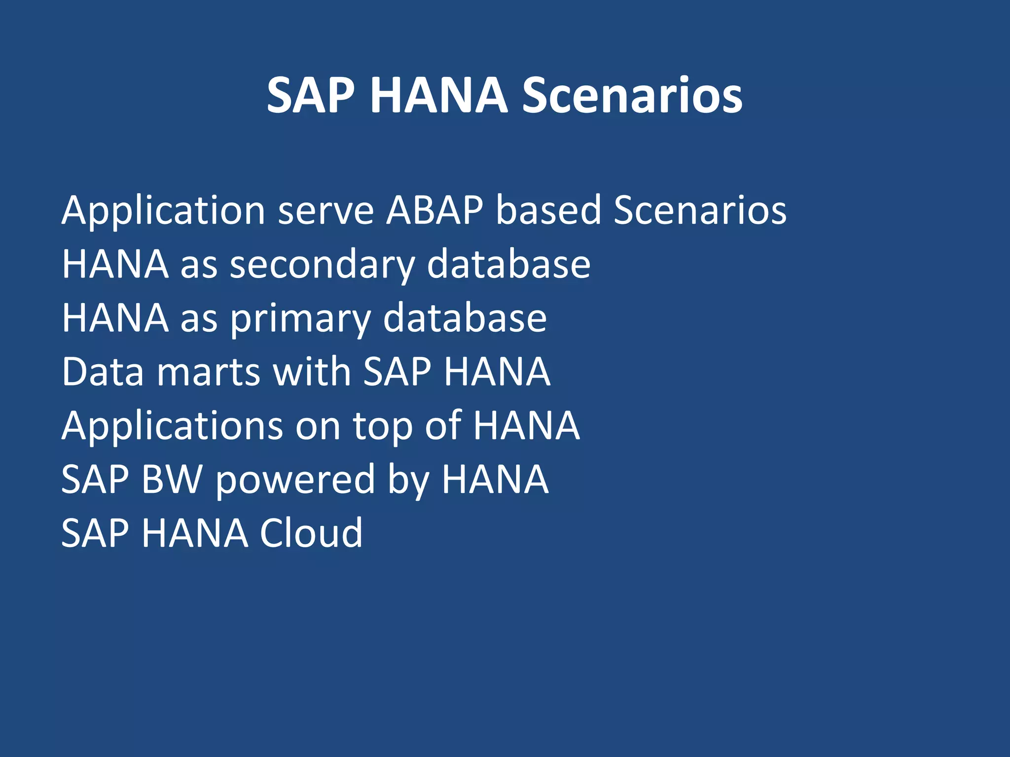 Sap hana modelling online training | PPTX