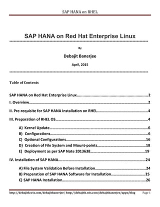 SAP HANA on Red Hat | PDF