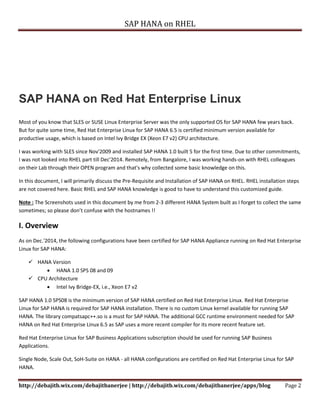 SAP HANA on Red Hat | PDF