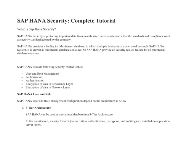 SAP_HANA_SECURITY_overview_online_Resear.docx | Databases | Computer ...
