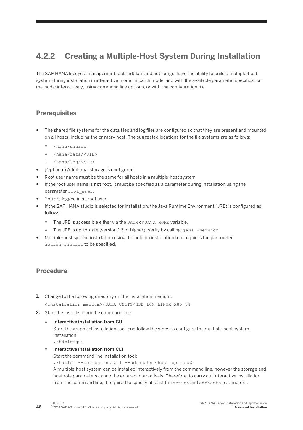 Sap hana server installation guide