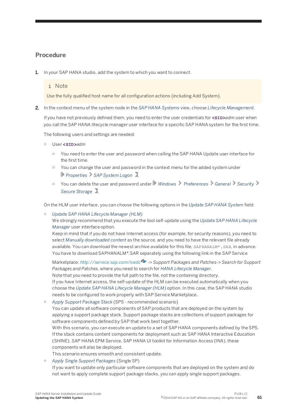 Sap hana server installation guide