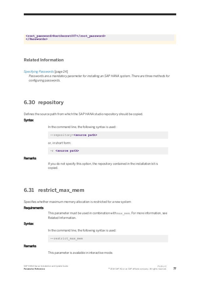 Sap hana server installation guide