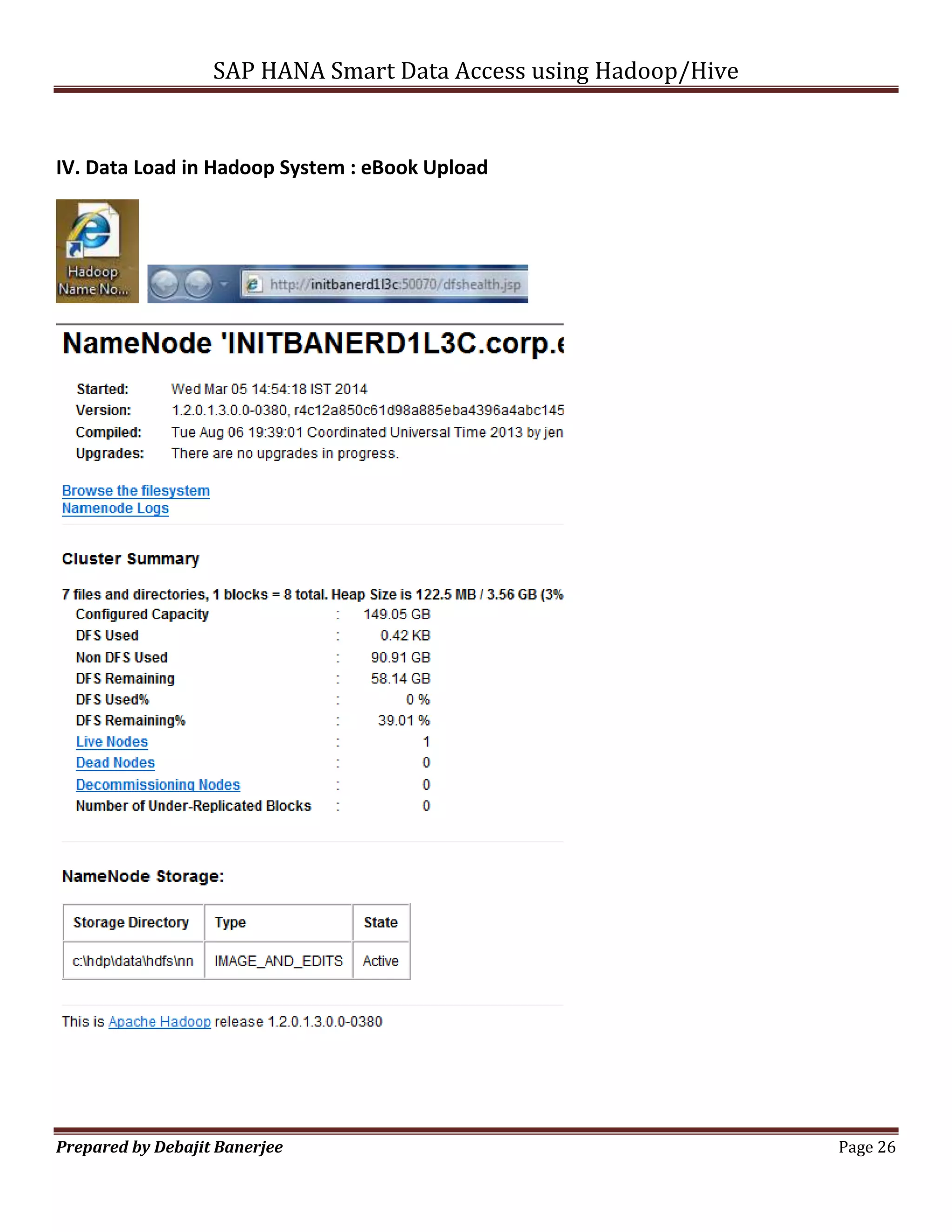 Hadoop integration with SAP HANA | PDF