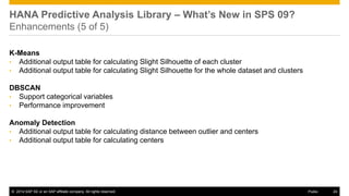 SAP HANA SPS09 - Predictive Analysis Library | PDF
