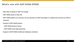 SAP HANA SPS09 - SAP HANA Platform Lifecycle Management | PPT