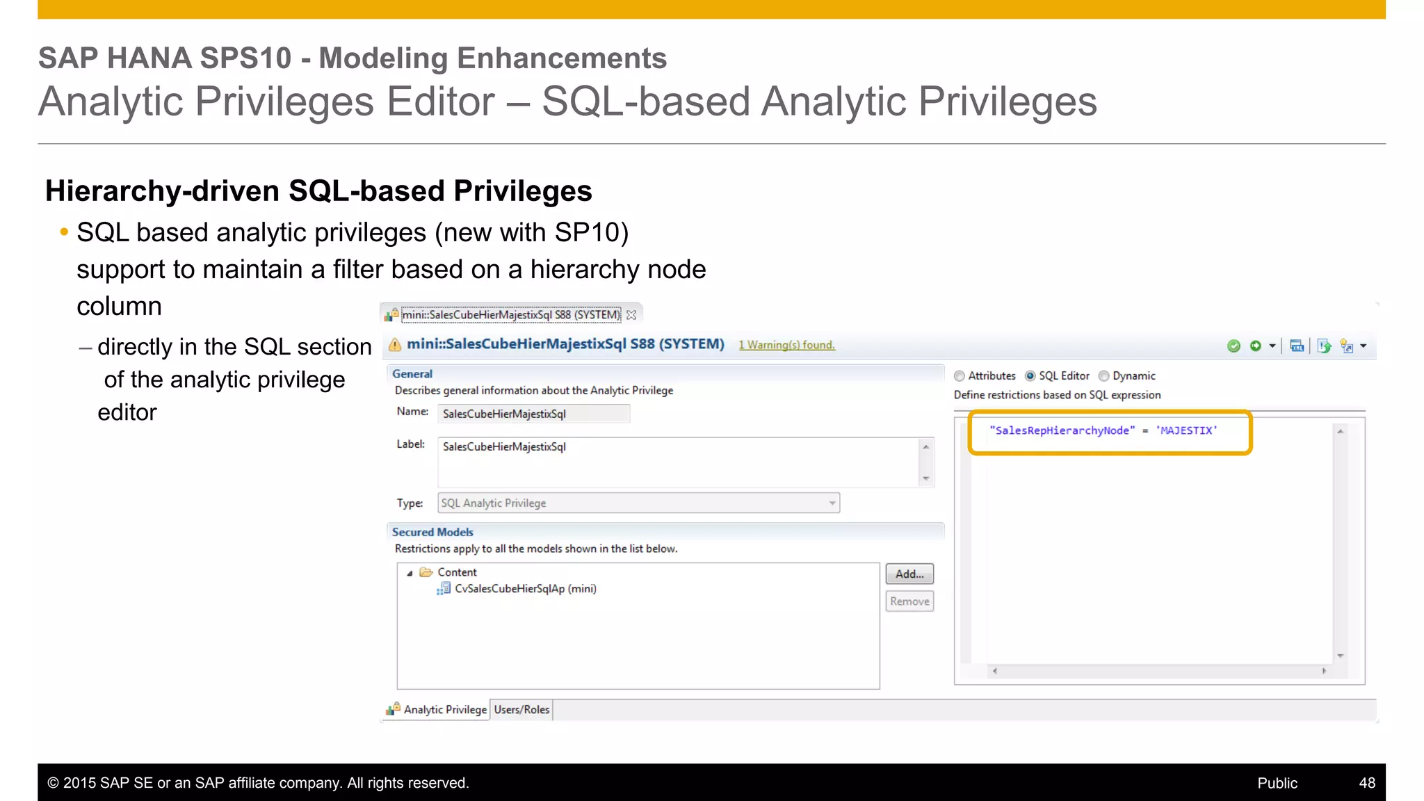 SAP HANA SPS10- SAP HANA Modeling | PPT