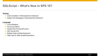SAP HANA SPS10- SQLScript | PPT