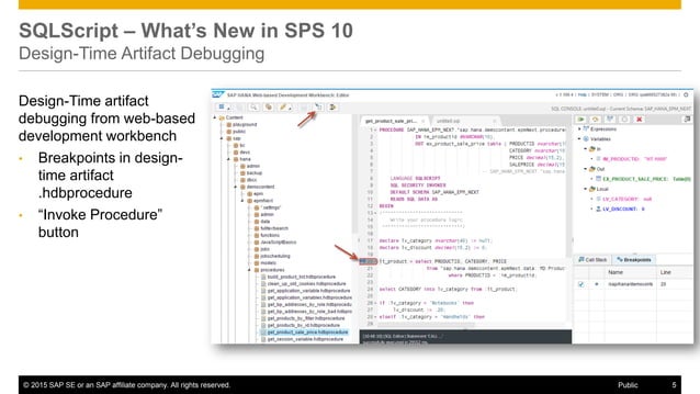 SAP HANA SPS10- SQLScript | PPT | Free Download