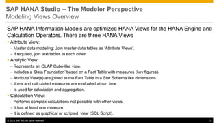 Sap hana studio_overview | PDF