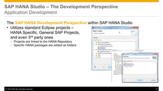 Sap hana studio_overview | PDF