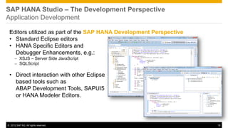 Sap hana studio_overview | PDF