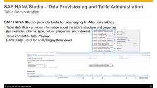 Sap hana studio_overview | PDF