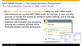 Sap hana studio_overview | PDF