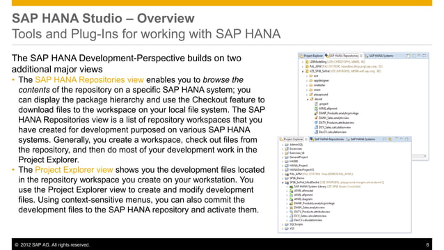 Sap hana studio_overview | PDF | Databases | Computer Software and ...