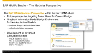 Sap hana studio_overview | PDF