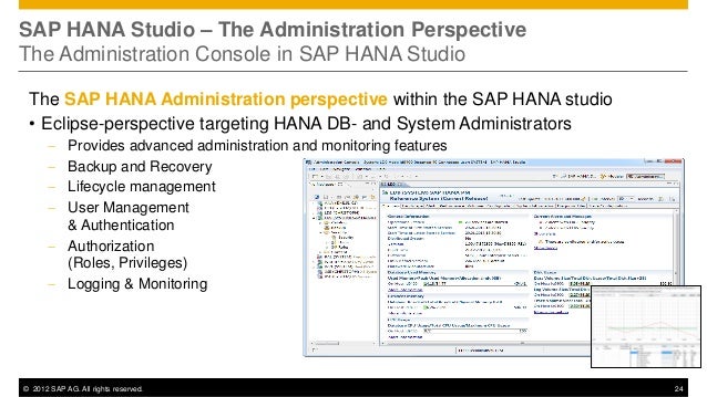 Sap hana studio_overview