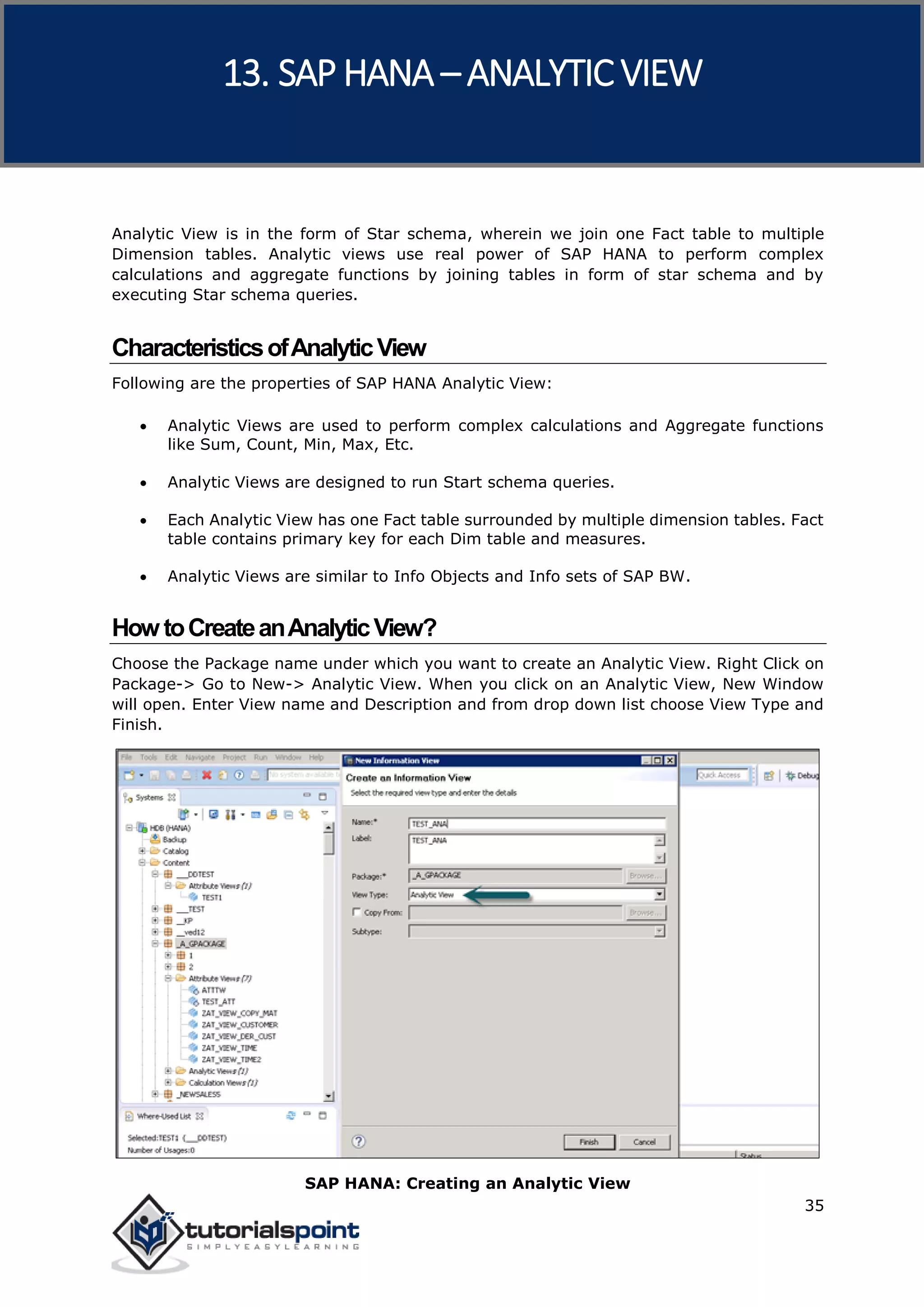Sap hana tutorial | PDF
